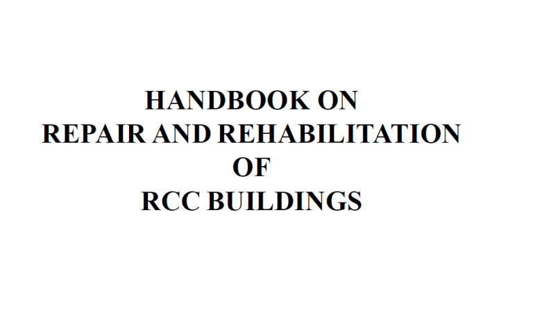 CPWD Handbook on Repair and Rehabilitation of RCC Buildings